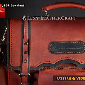 Crossbody Bag Pattern - Leather Messenger Bag PDF - Leather Template - Vintage Bag Pattern - Pdf ...