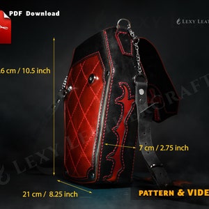 Gothic Coffin Leather Bag Pattern, Vampire Halloween Purse Template ...
