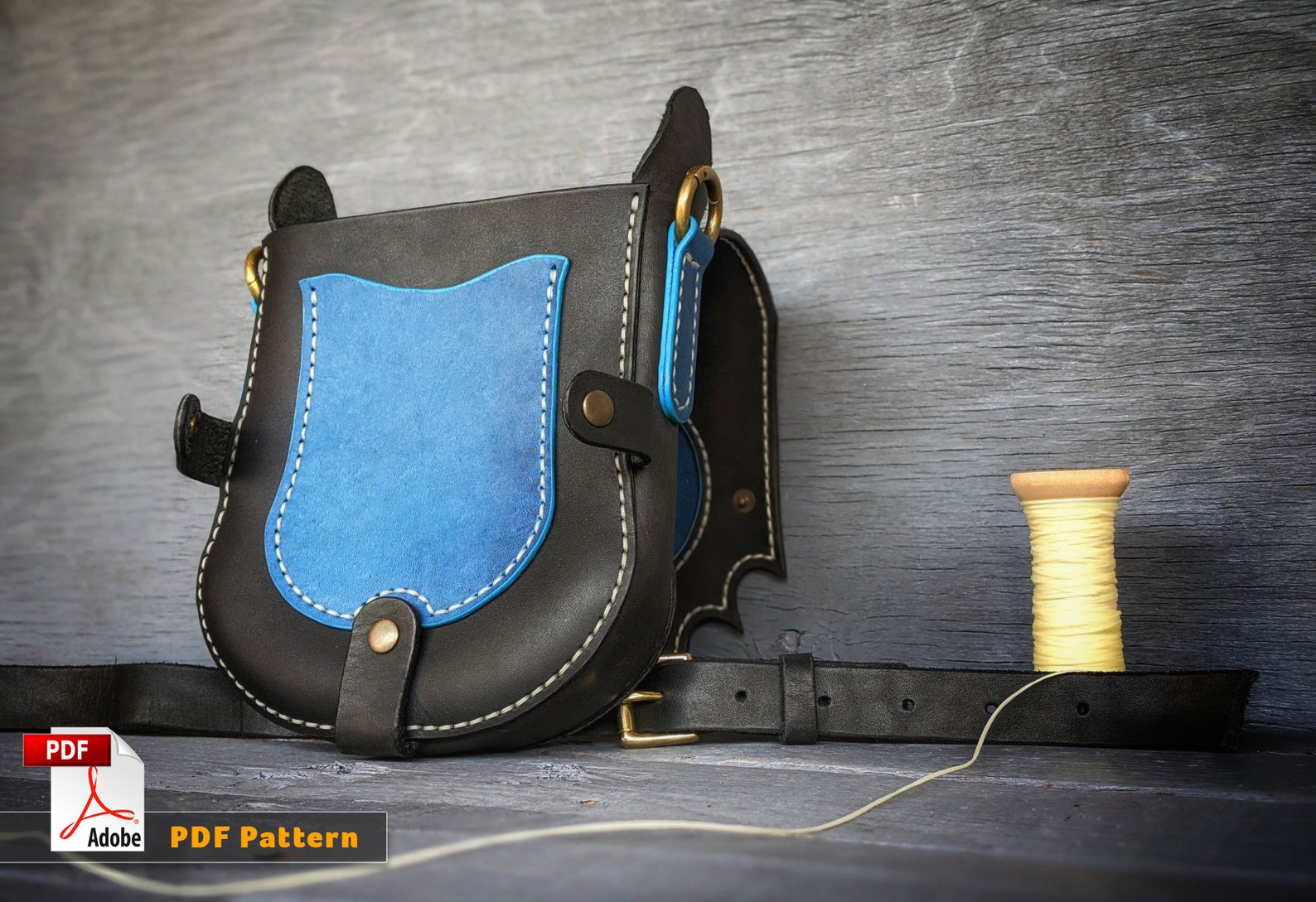 Leather Pouch Pattern Leather Bag Pattern Crossbody Pouch | Etsy