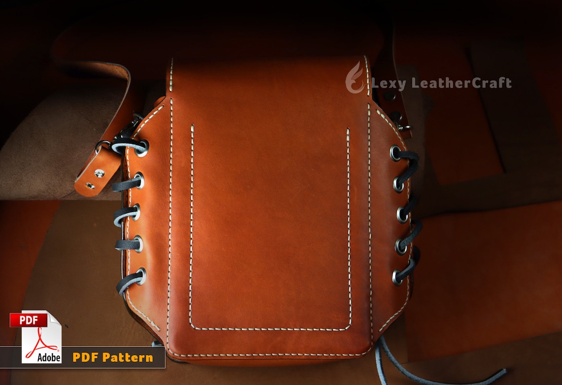 Leather Bag Pattern Leather Shoulder Bag Pdf DIY Crossbody - Etsy