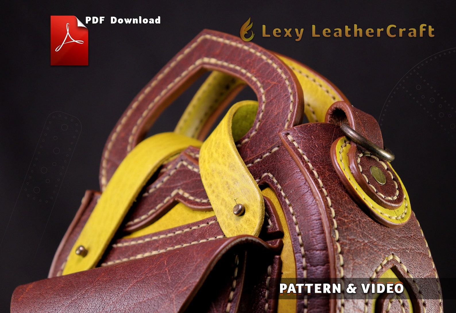 Leather Bag Pattern Leather DIY Round Bag Pattern - Etsy