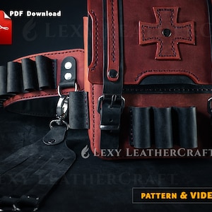12 Gauge Cartridge Holder Pattern, Shotgun Ammo Belt Template, Hunting ...