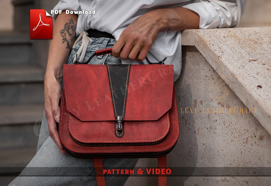 Bag Pattern - Leather Bag Template - Satchel Bag Pdf - Crossbody Bag ...