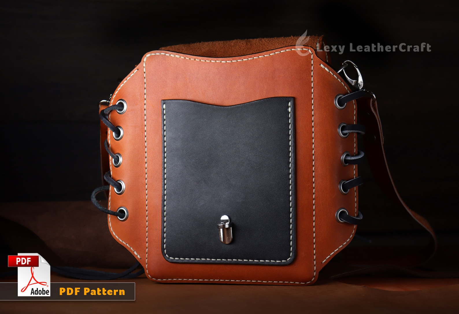 Leather Bag Pattern Leather Shoulder Bag Pdf DIY Crossbody - Etsy