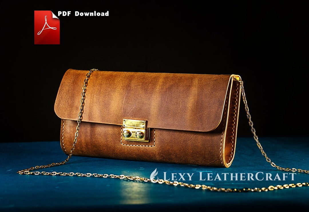 Ladies Clutch Pattern - Leather Clutch Pattern - Clutch Purse Pdf ...