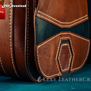 Crossbody Bag Pattern - Leather Bag Pattern - Leather Template ...