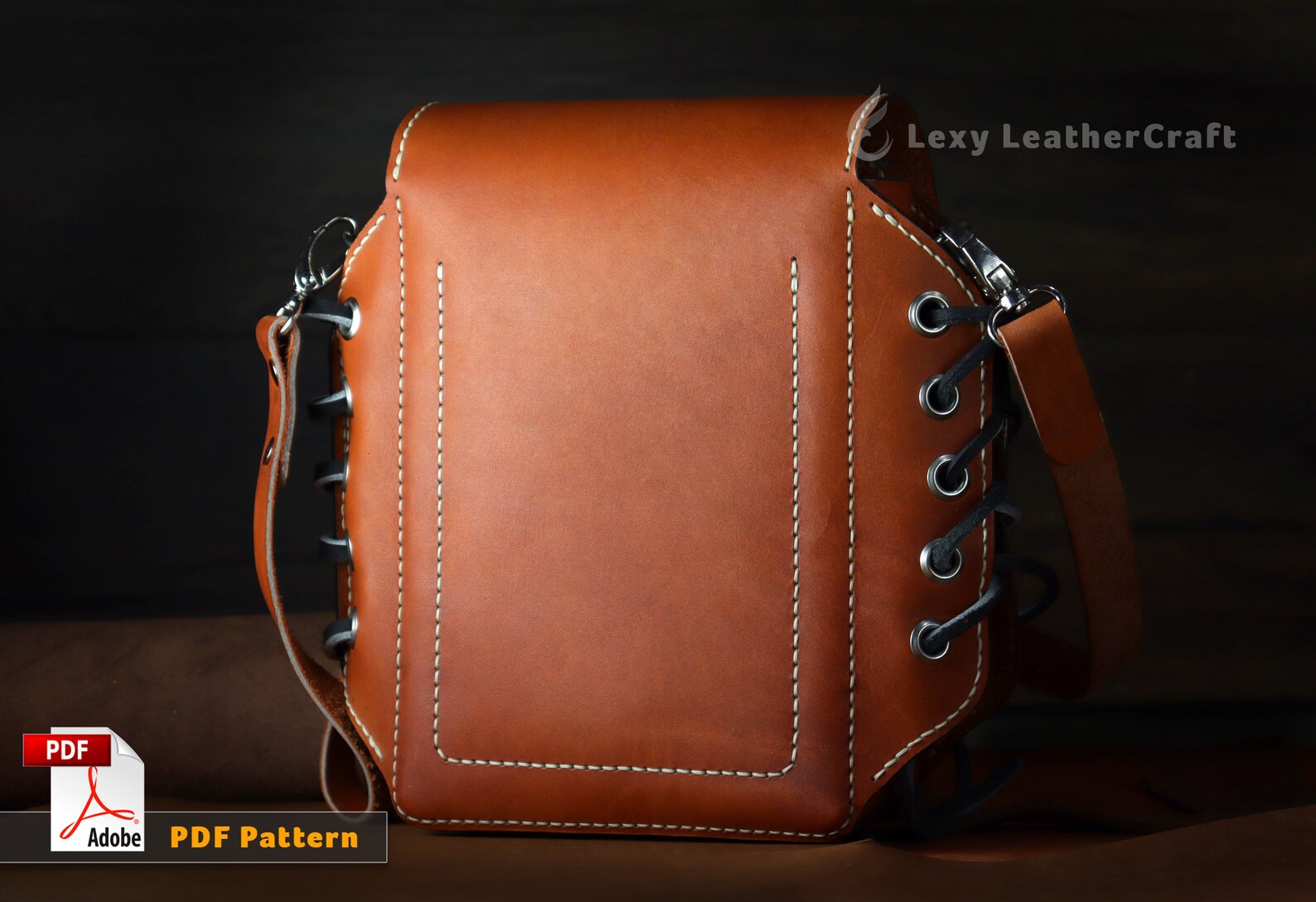 Leather Bag Pattern Leather Shoulder Bag Pdf DIY Crossbody - Etsy