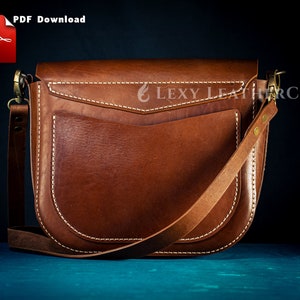Crossbody Bag Pattern - Leather Bag Pattern - Leather Template ...
