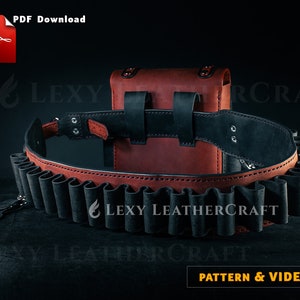 12 Gauge Cartridge Holder Pattern, Shotgun Ammo Belt Template, Hunting ...