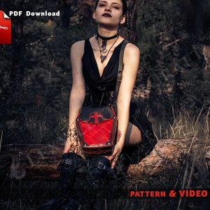 Gothic Coffin Leather Bag Pattern, Vampire Halloween Purse Template ...