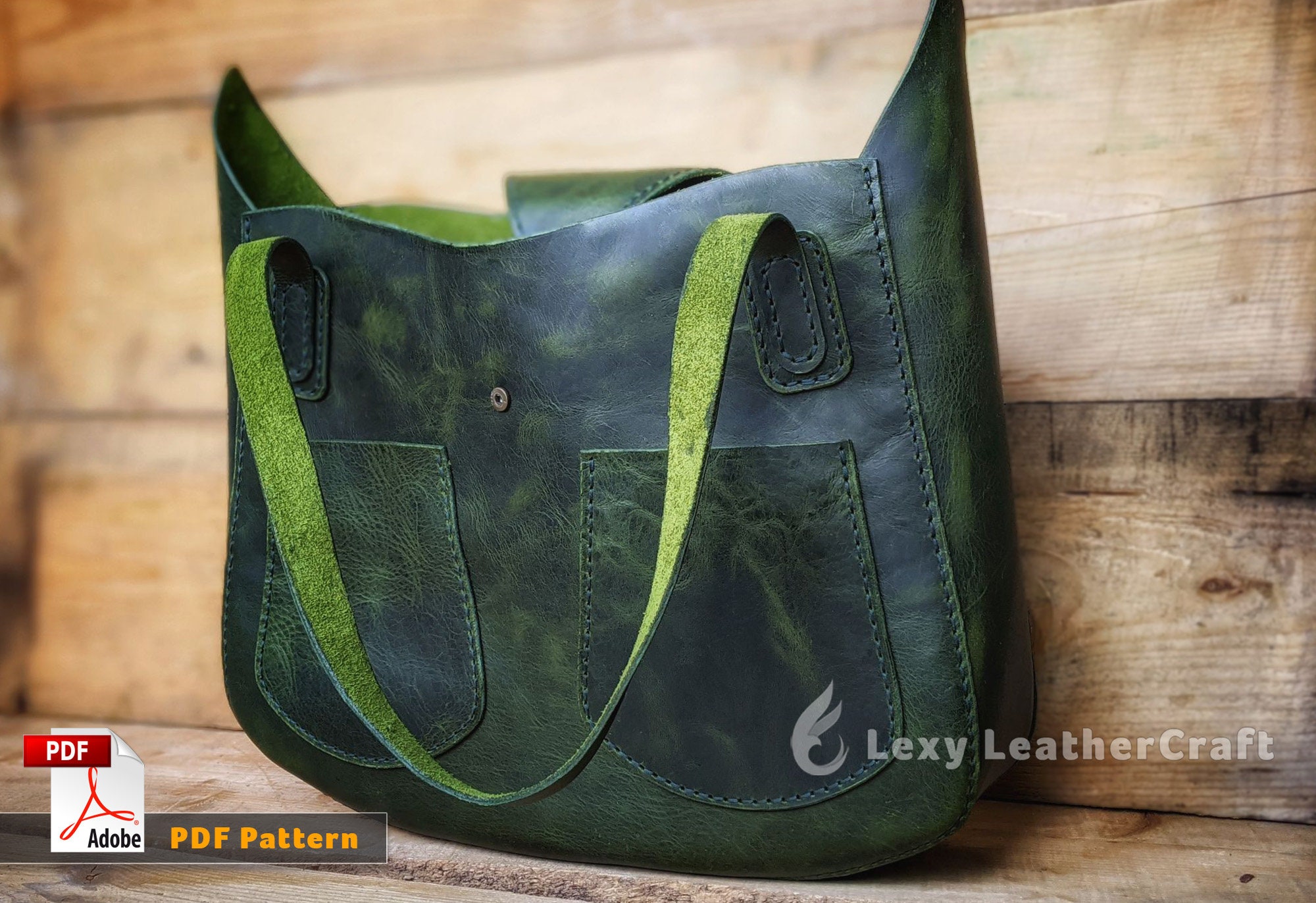 Tote Bag Pattern Leather Bag Pattern Leather Tote Bag Pdf - Etsy