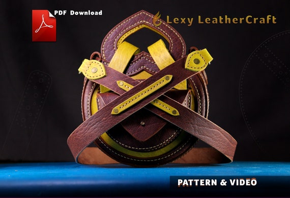 Leather Bag Pattern Leather DIY Round Bag Pattern - Etsy