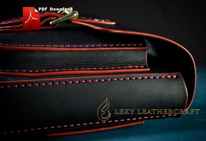 Leather Pouch Pattern - Men Belt Waist Bag Pouch - Leather Diy ...