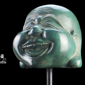Jolly Fat Happy Buddha on Base 19.25"/49cm Laughing Buddha of Wealth ...
