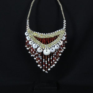 Shell and Seed Necklace. Papua New Guinea Triangular Front Necklace ...