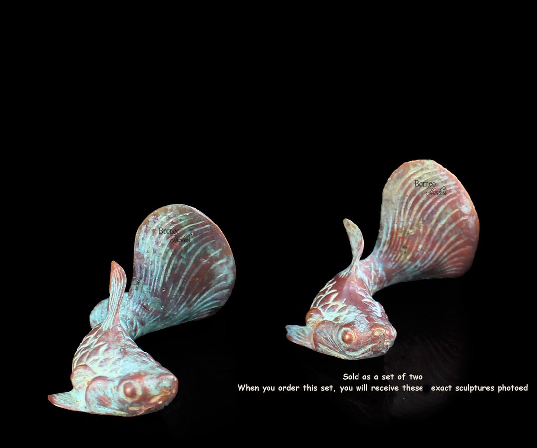 Fish Sculptures,smalll Fish Figurine 4" Cast Bronze Fish Sea Life Art ...