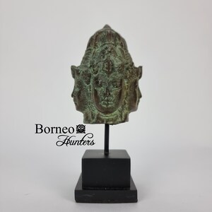 Brahma Head Sculpture on Stand 6.1" Small Four Faced Brahma; Hindu Lord ...