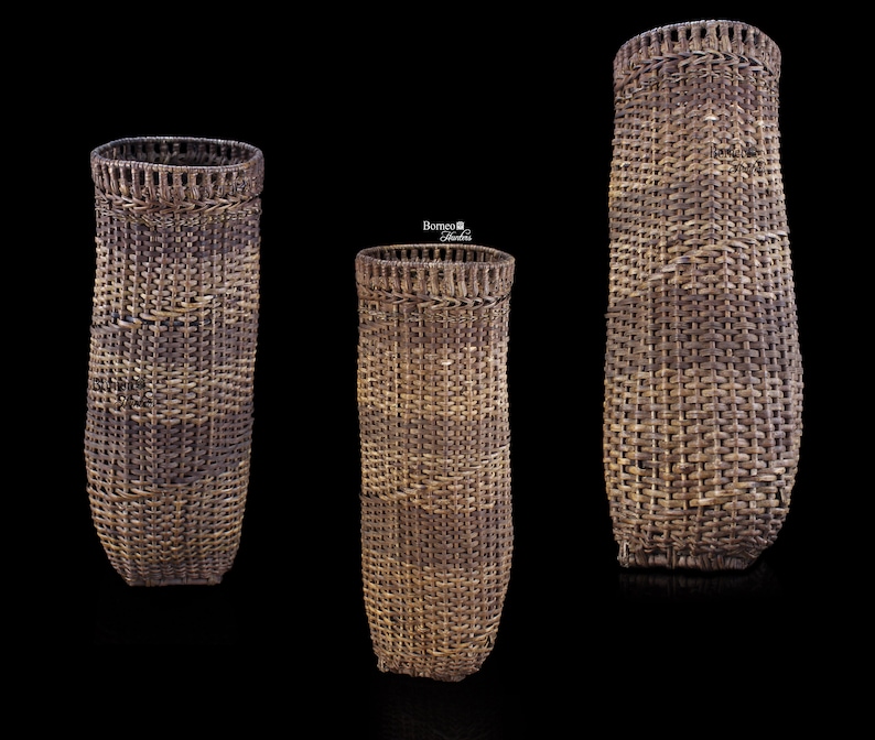 Vintage Rattan Basket 'INGE' 46CM Borneo Basket - Etsy