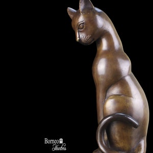 Cat Sculpture, Brass Cat, Cat Statue, Feline Cat, Wistful Kitty, Animal ...