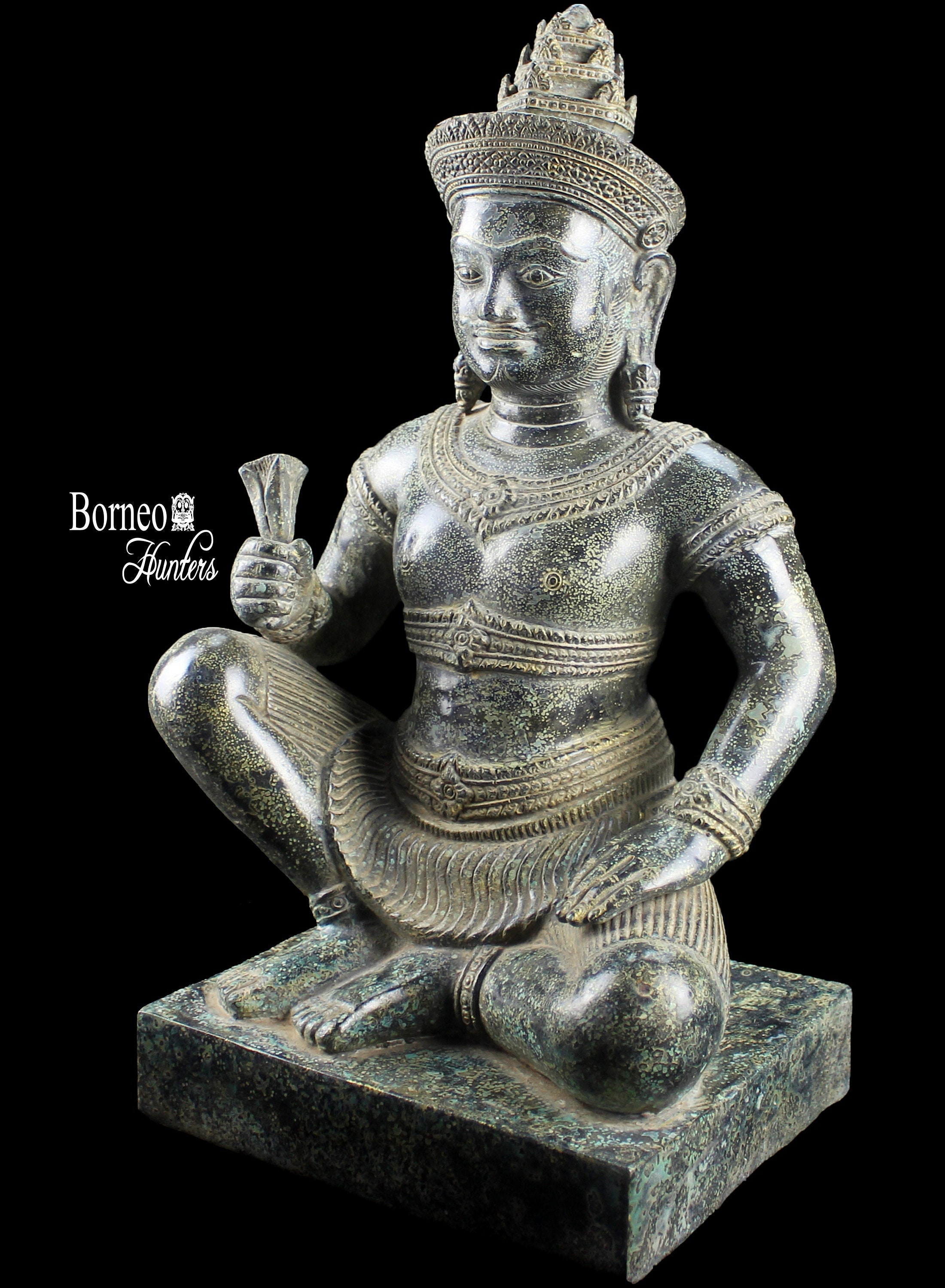 Varuna Statue God of Water - Antique Khmer Style Cambodian Bronze ...
