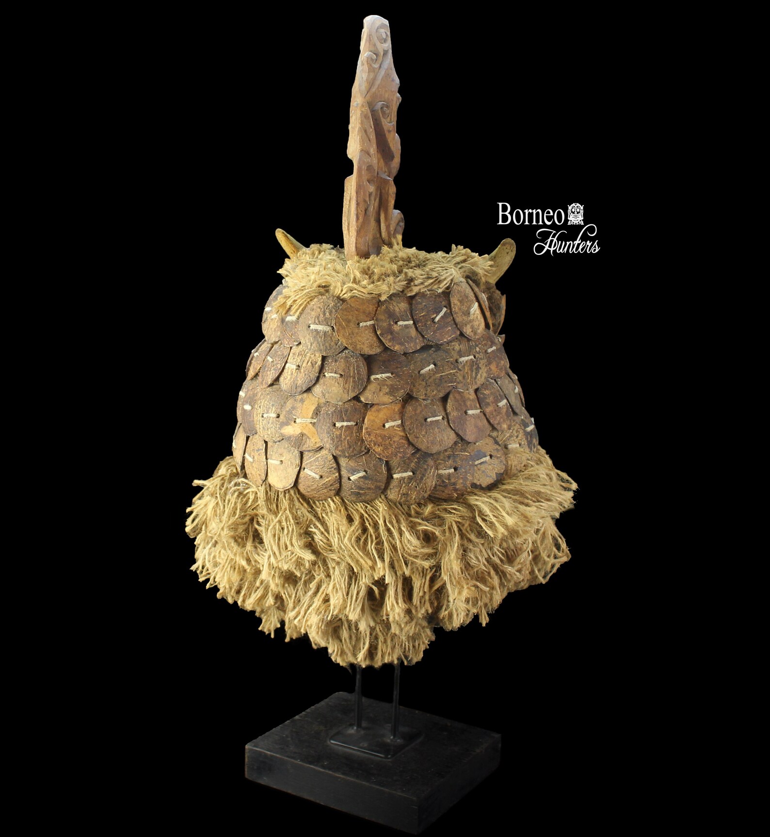 Borneo War Helmet 26" Headhunter Dayak Headgear From Kalimantan ...