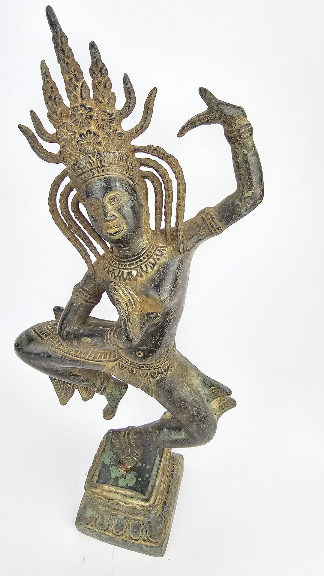 Dancing APSARA Statue 13 Antique Cambodian Bronze Apsara Statue in ...