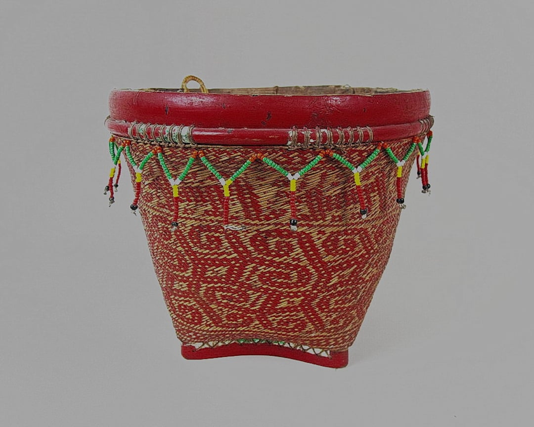 Vintage Woven Basket.borneo Red and Brown Tribal Bidayuh Wedding Basket ...