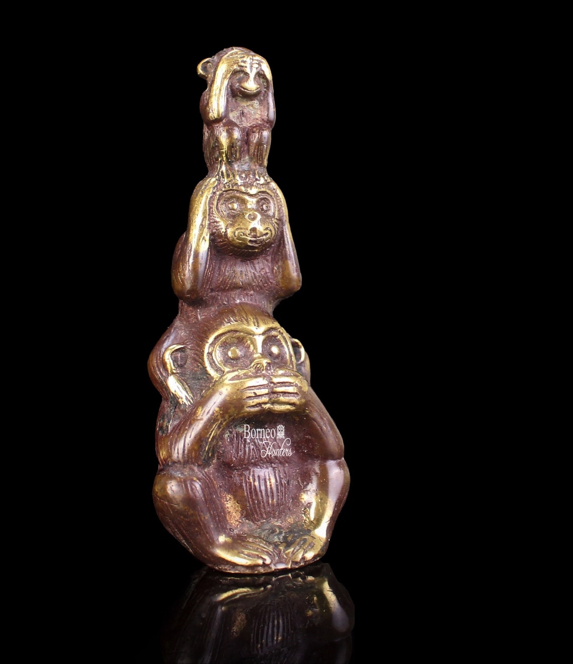 Monkey Maxim Sculpture 4/10cm Brass Monkey 'monkeys | Etsy