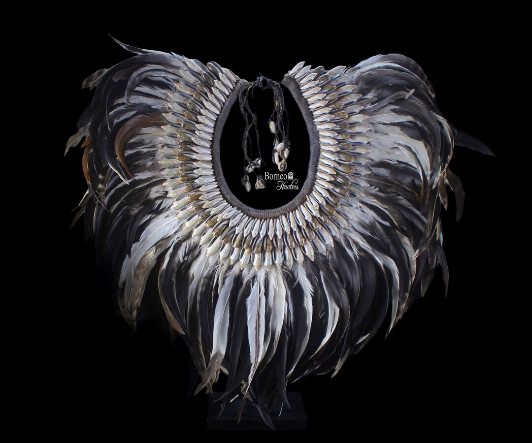 Feather and Shell Necklace;white,brown & Grey Mixed Angel Feathers ...