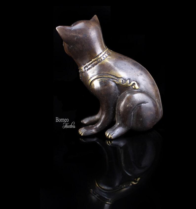 Brass Cat Sculpture 3.1cat Figurine Little Cat Statue - Etsy