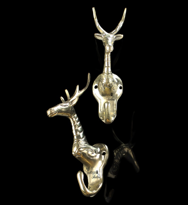 Deer Wall Hook/coat Hanger/coat Hook 5.7 Set of 2 Wall - Etsy