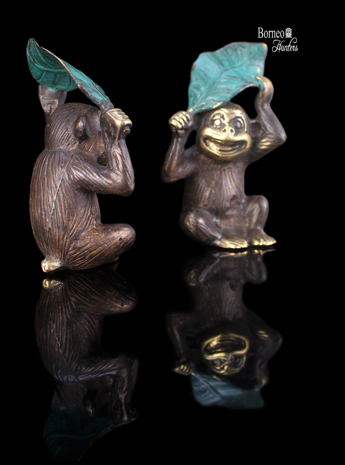 Amusing Monkeys 3.5 Small Monkey Figurines Brass | Etsy