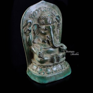 Bronze Seated Ganesha 9.25" the Remover of Obstacles,the Patron of Art ...