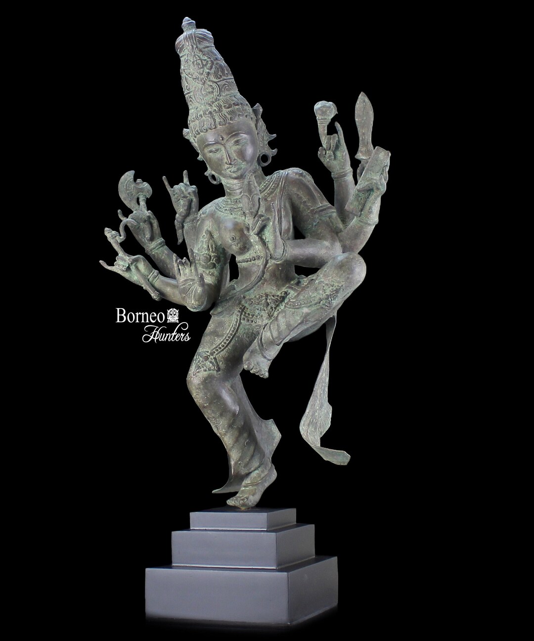 Bronze Dancing Parvati Sculpture: Hindu Goddess Devi With Eight Arms - Etsy