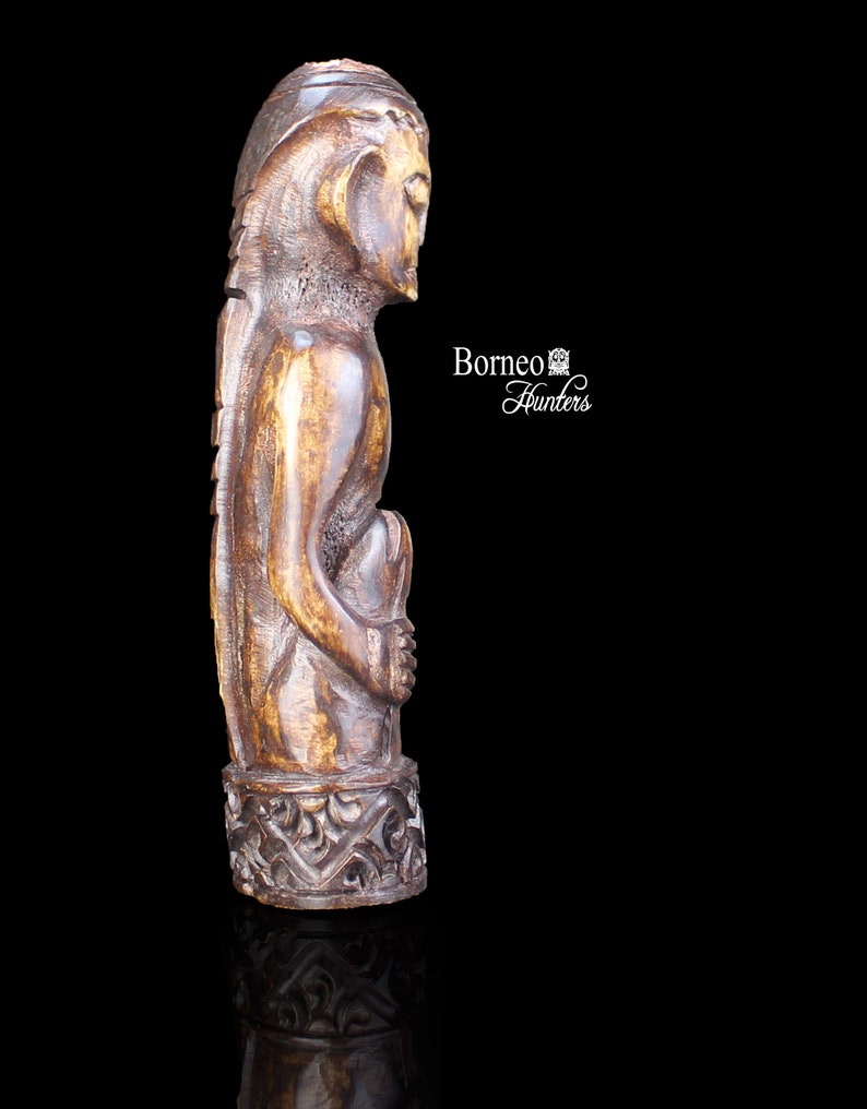 Borneo Magic Charm 3.9" Dayak Protective Figure, Horn Carving ...