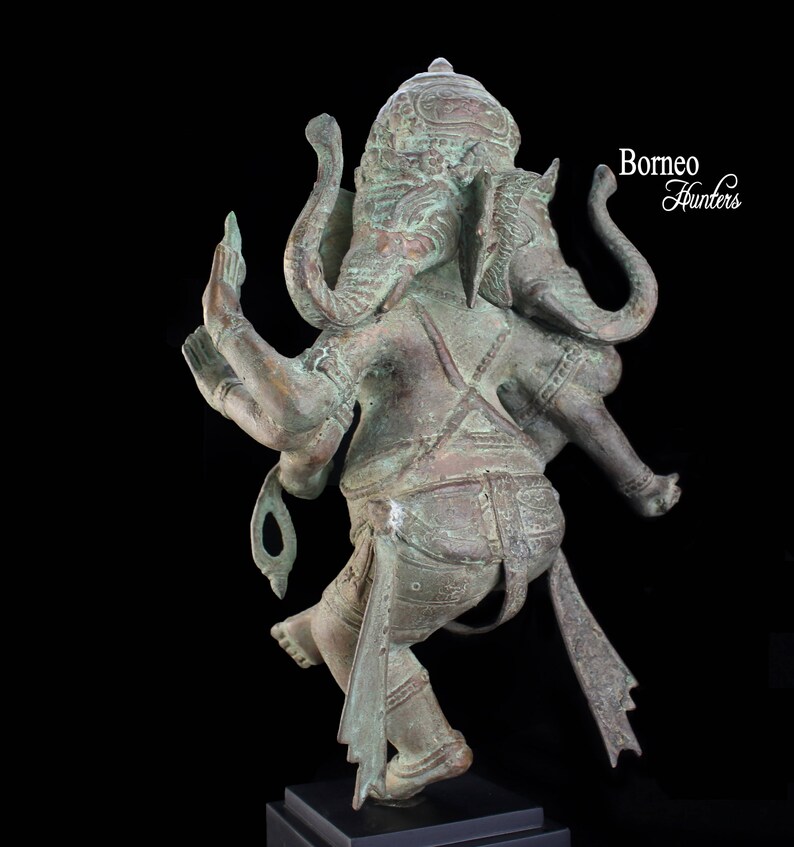 Three Faced Ganesha With 6 Arms 16.5 on Stand Hindu God | Etsy