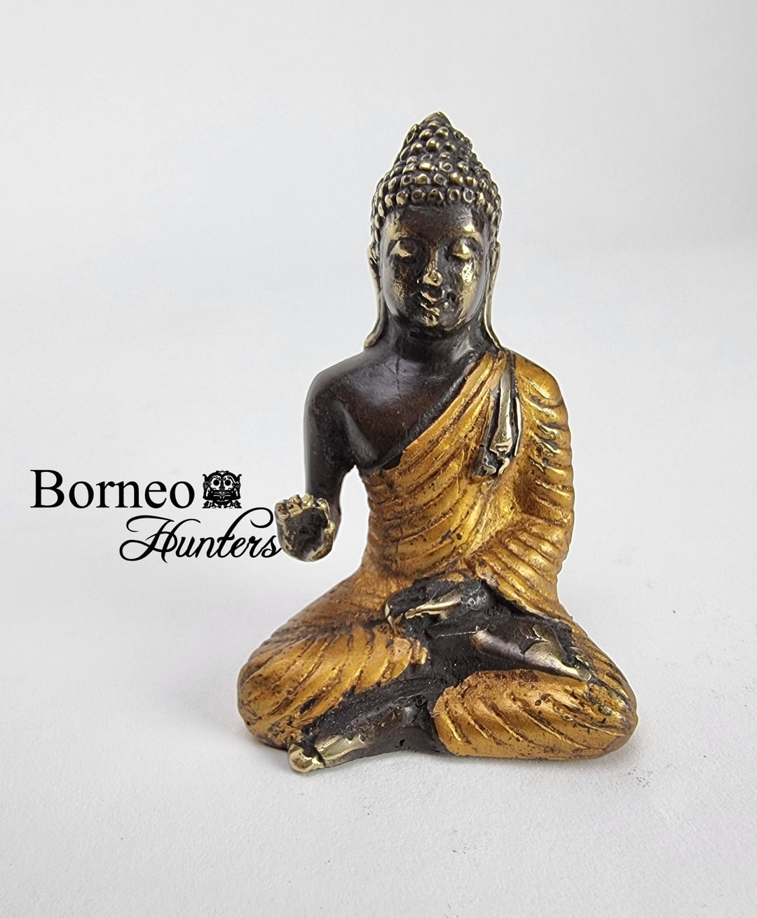Abhaya Buddha Statue: Hand Cast Brass Blessing Sculpture 6.3CM - Etsy