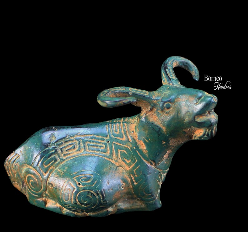 Goat Figurine Mini 5x5.4cm Bronze Goat Sculpture Chinese - Etsy
