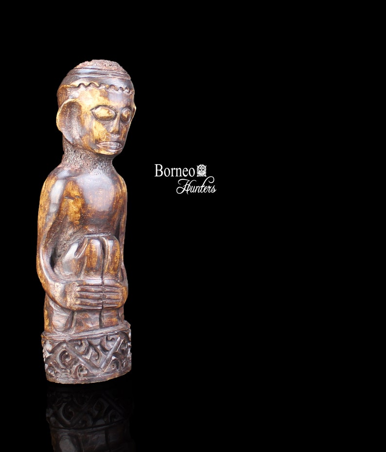 Borneo Magic Charm 3.9" Dayak Protective Figure, Horn Carving ...