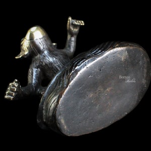 Monkey on Surf Board, 3.5" Brass Figurine 'monkey Surfer' - Etsy