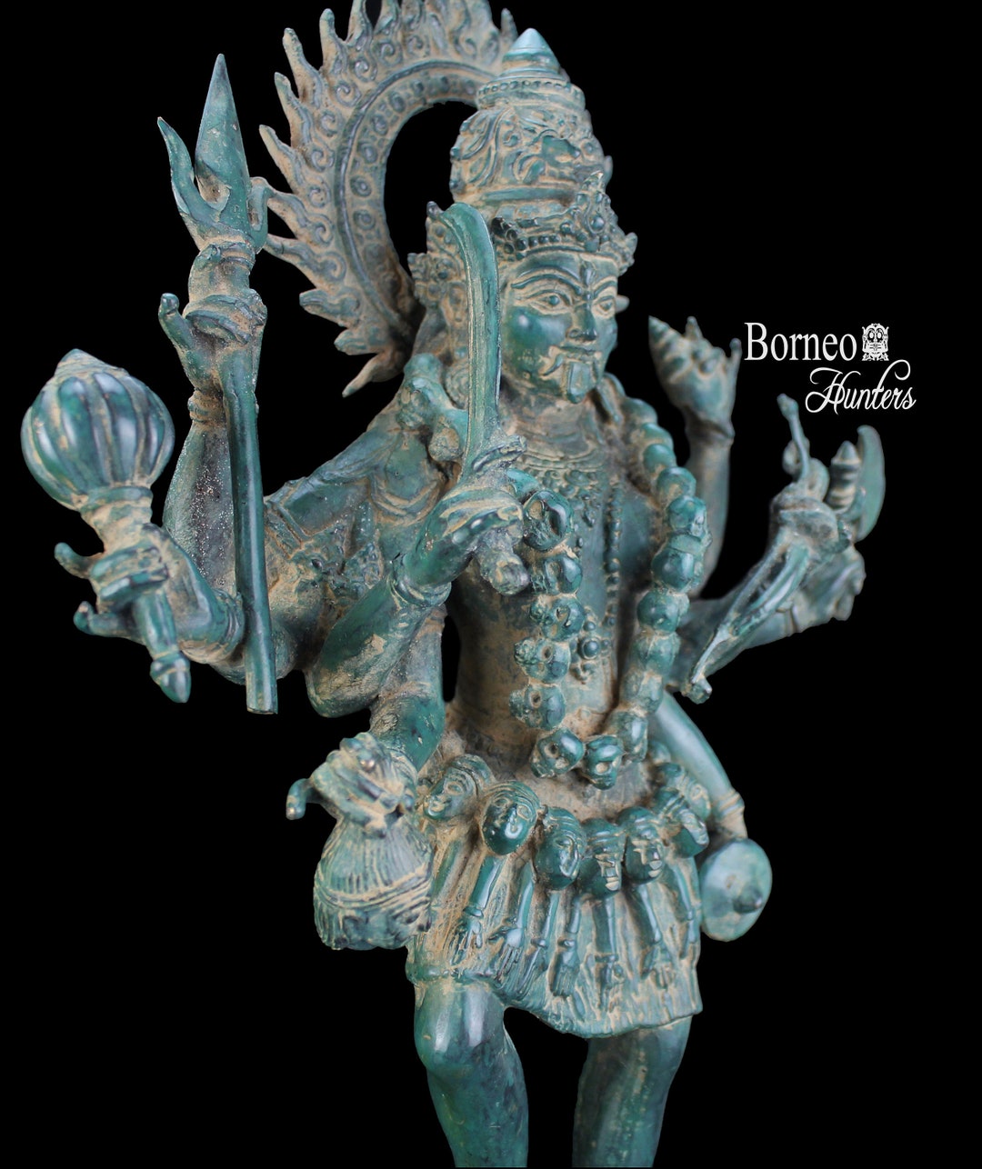 17" Eight Armed Kali Bronze Hindu Goddess KALIMA Goddess of Eternal ...