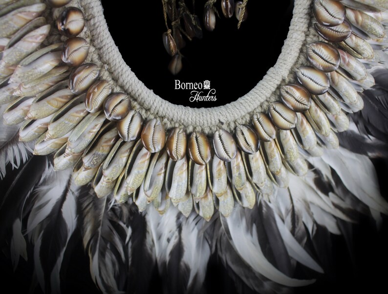Papua Necklace Mixed Feathers & Shells Bohemianbeach - Etsy