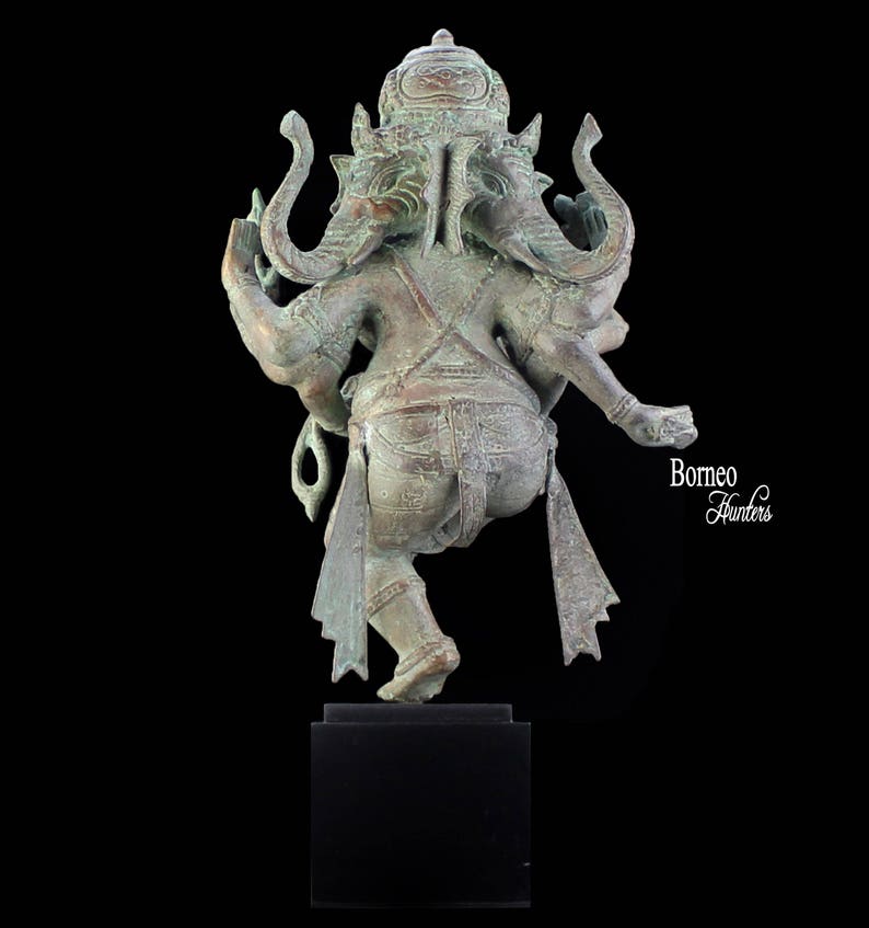 Three Faced Ganesha With 6 Arms 16.5 on Stand Hindu God | Etsy