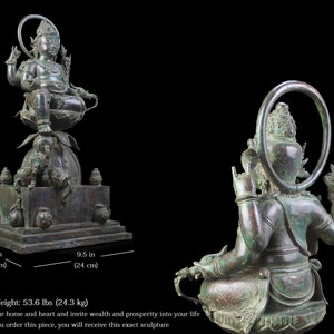 Kubera Statue 25 Bronze Masterpiece God of Wealth - Etsy