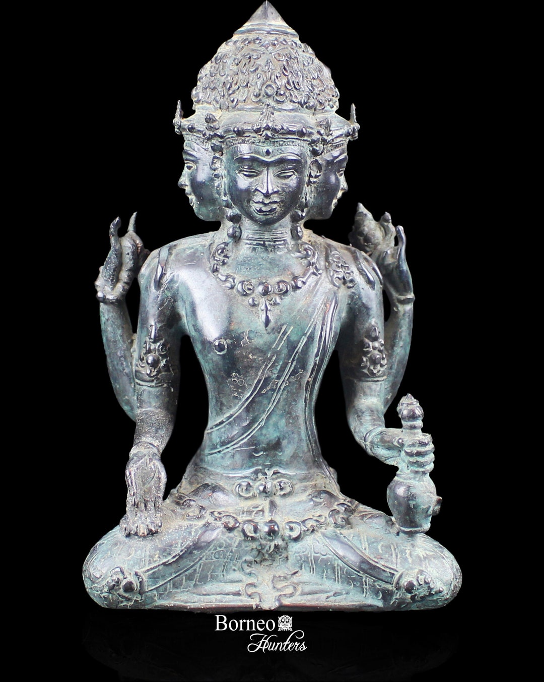 4 Faced Brahma Statue 21CM Bronze Hindu Lord Brahma 'the Creator' With ...