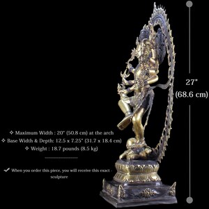27" Brass Dancing SHIVA Urthava Tandavahiva Statue Destroyer of ...