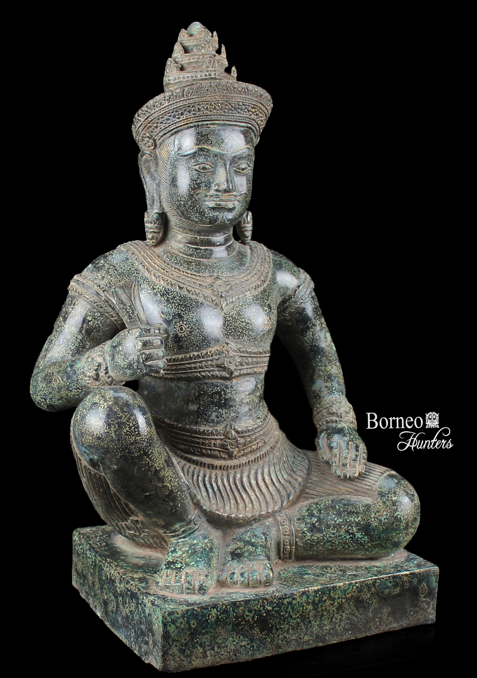 Varuna Statue God of Water - Antique Khmer Style Cambodian Bronze ...