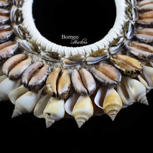 Mixed Seashell Necklace Nautical Ocean Tiger Cowrie, Spiral Shell and ...