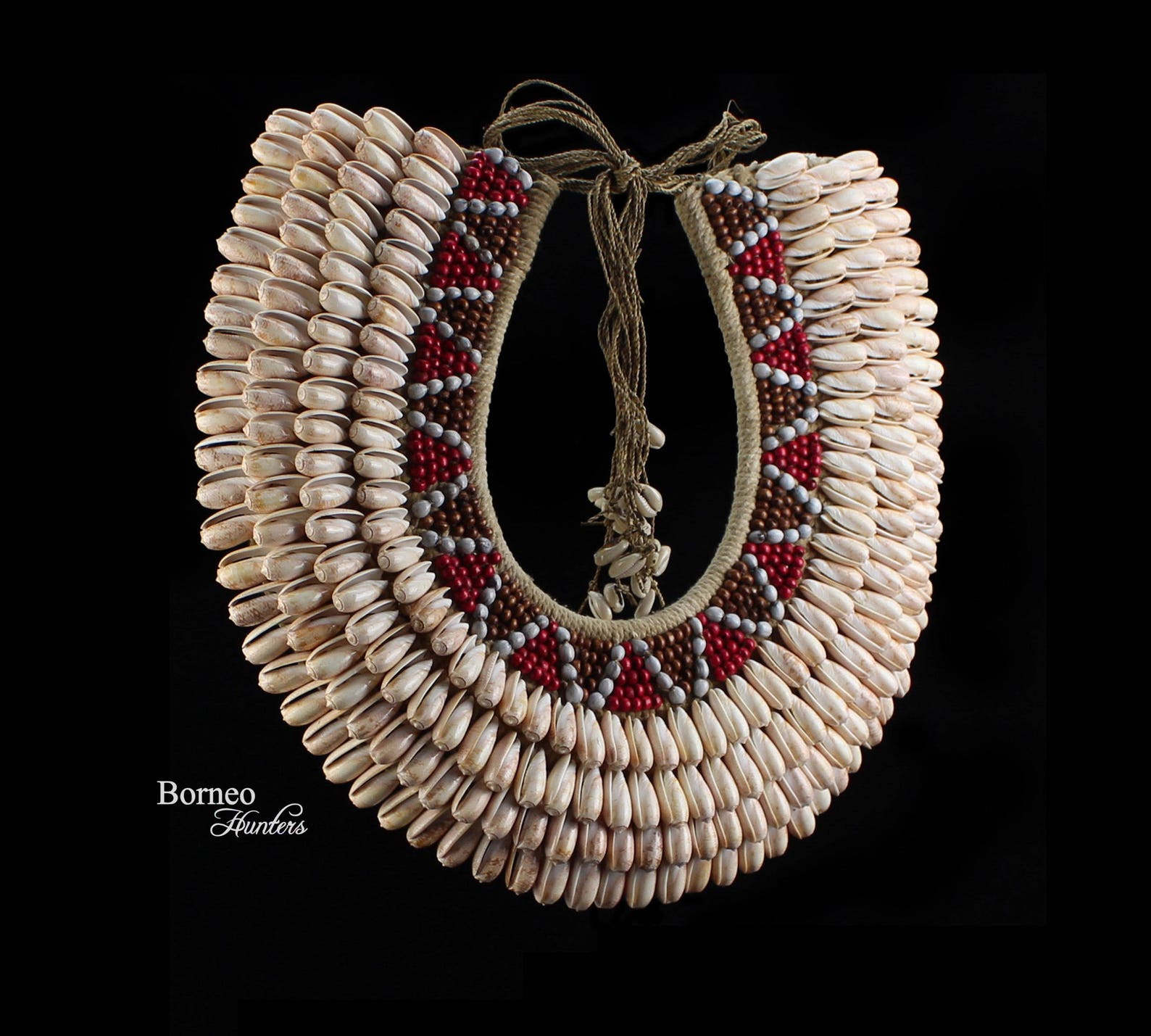 Light Orange Patterned Oval Shells Necklace With an Inner Band - Etsy