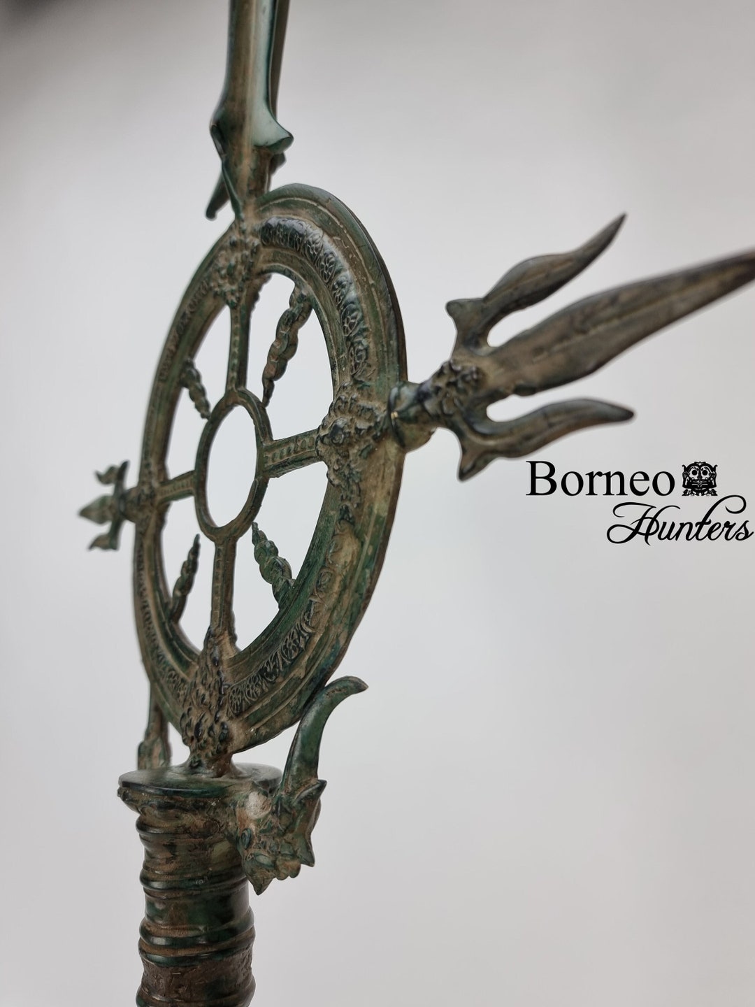 Bronze Chakra Sculpture: Hindu God Shiva Weapon, Samsara Wheel (27 ...